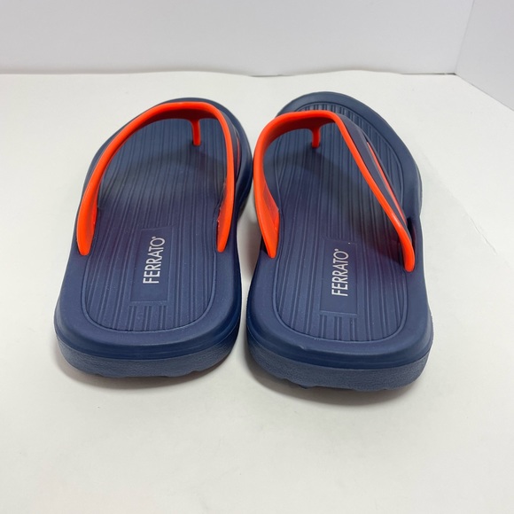 ferrato | Shoes | New Ferrato Mens Orange And Blue Eva Lightweight Flip ...